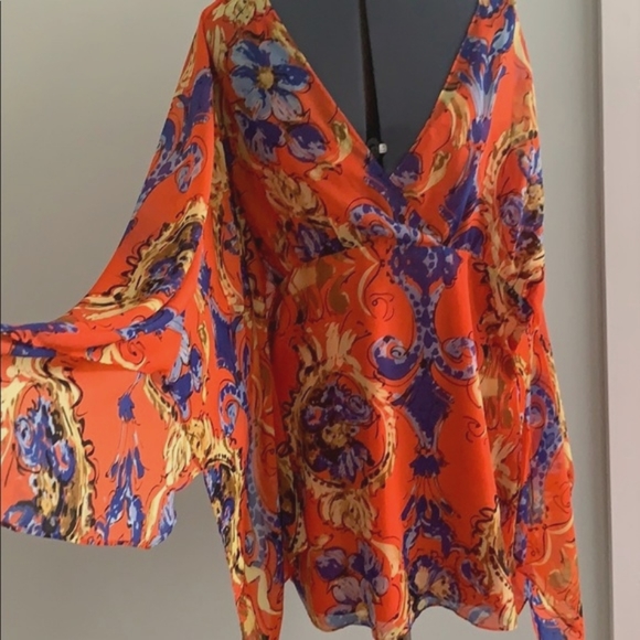 Ark & Co | Dresses | Ark Co Flowy Orange Asymmetrical Dress | Poshmark